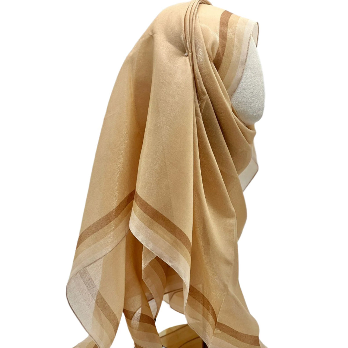 Organza Highlighted Border Scarf – Safa Islamic Lifestyle