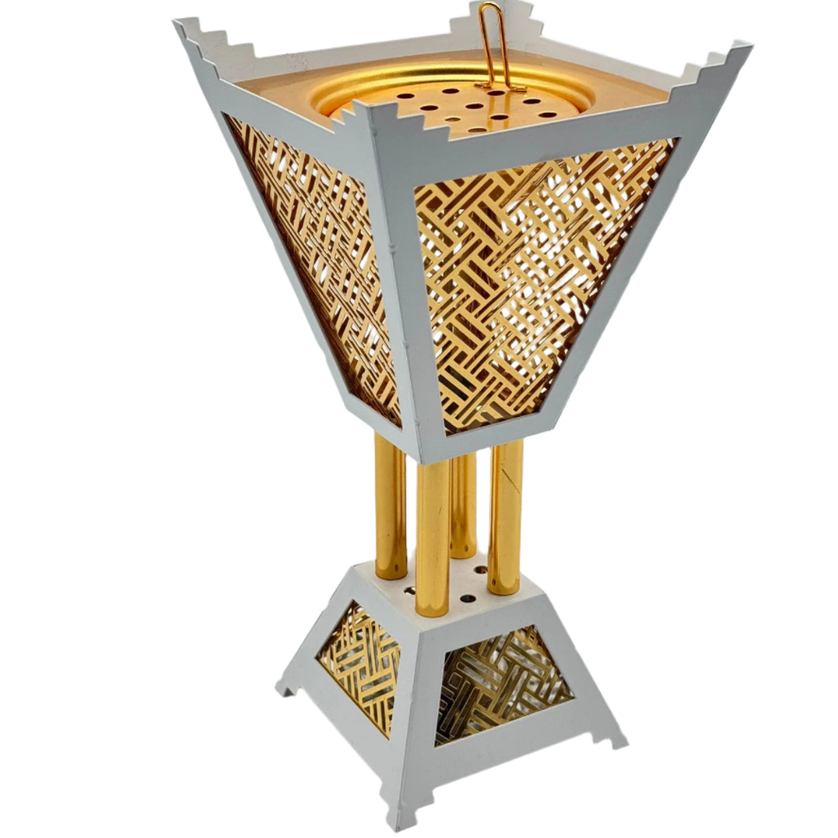 Large White and Gold Bakhoor Burner – Safa Islamic Lifestyle