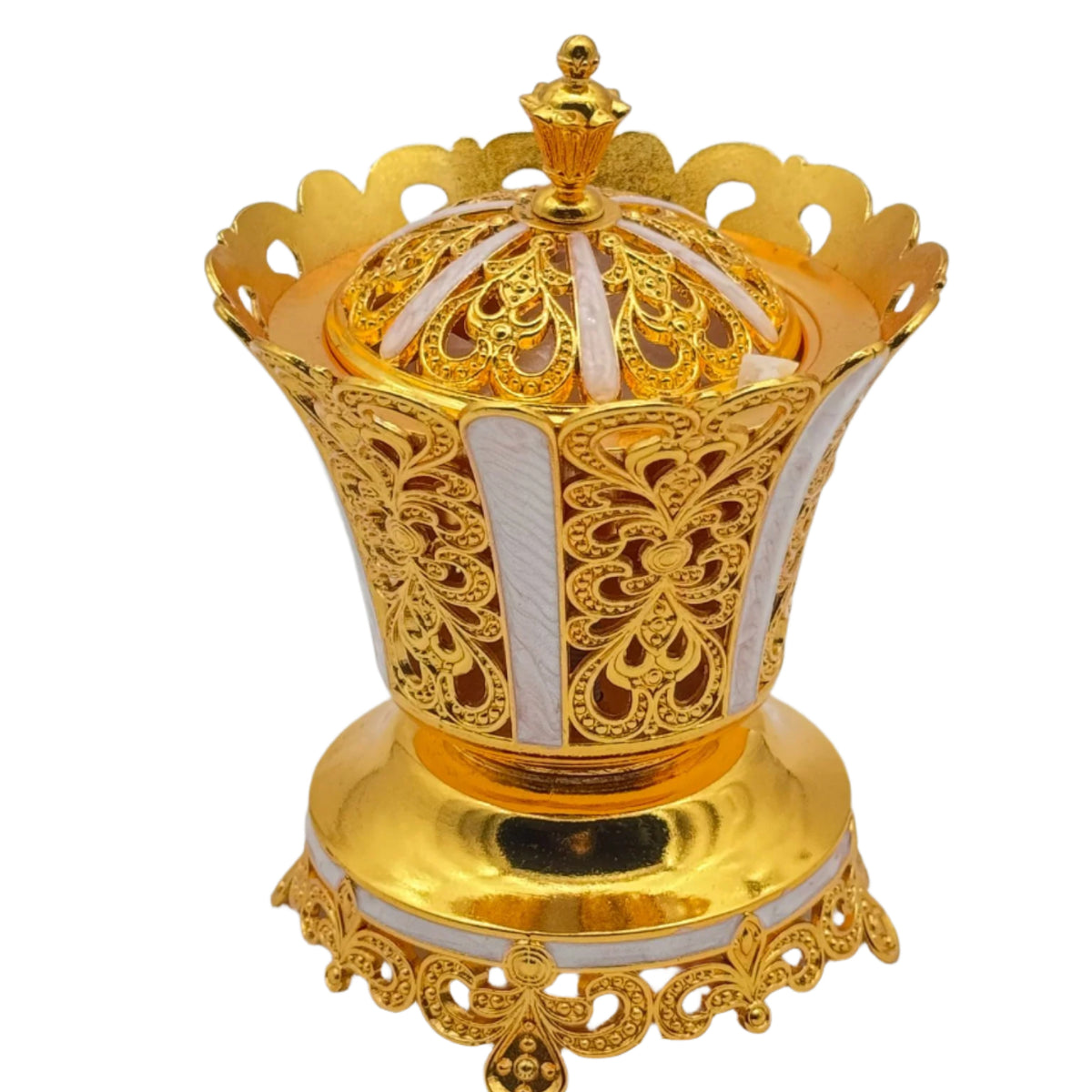 Small Gold and Peal Bakhoor Burner – Safa Islamic Lifestyle